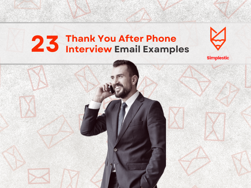 23 Short Thank You Email After Phone Interview Examples | Simplestic